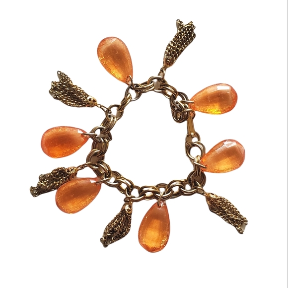 Jewelry | Vintage Jingle Jangle Orange Drop Juicy Bracelet | Poshmark